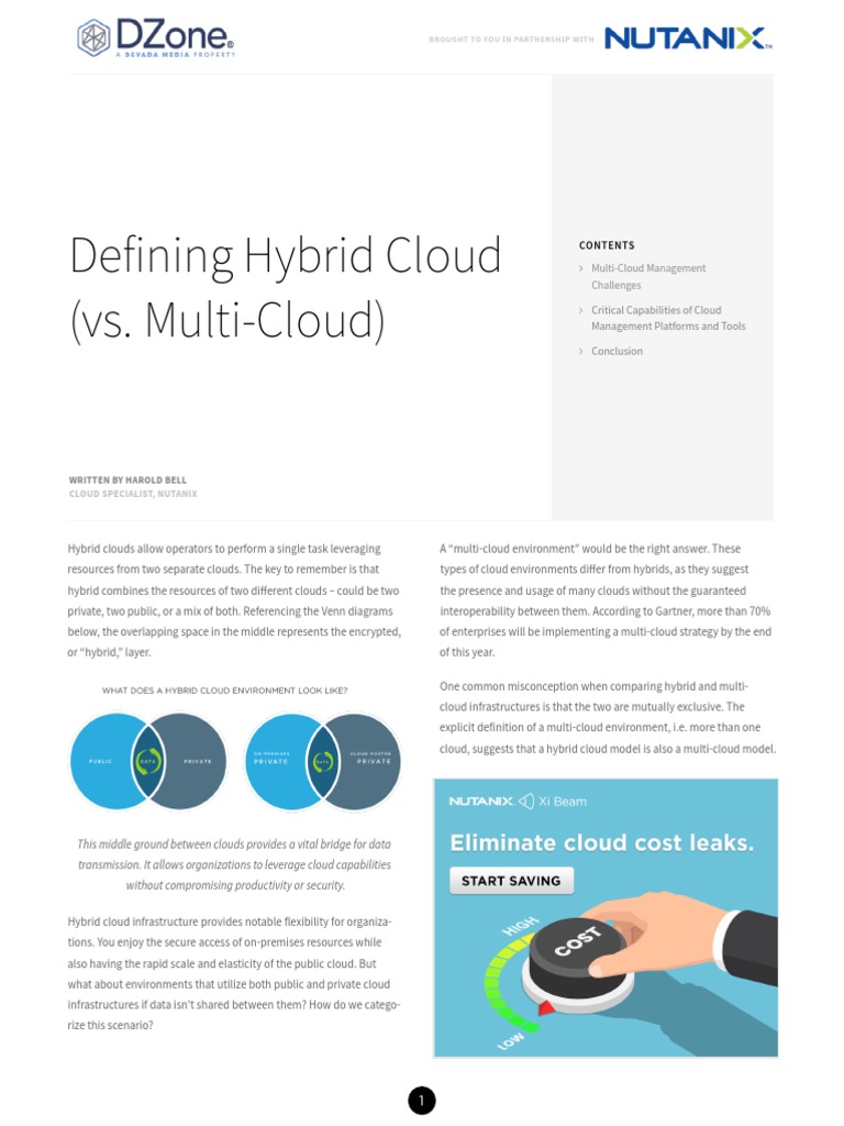 Hybrid Cloud | PDF | Cloud Computing | Regulatory Compliance