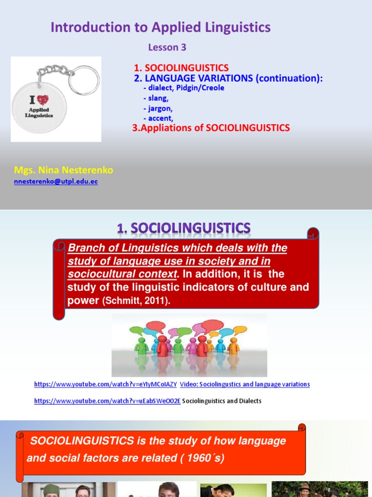 Understanding Sociolinguistics and Variations | PDF | Accent ...