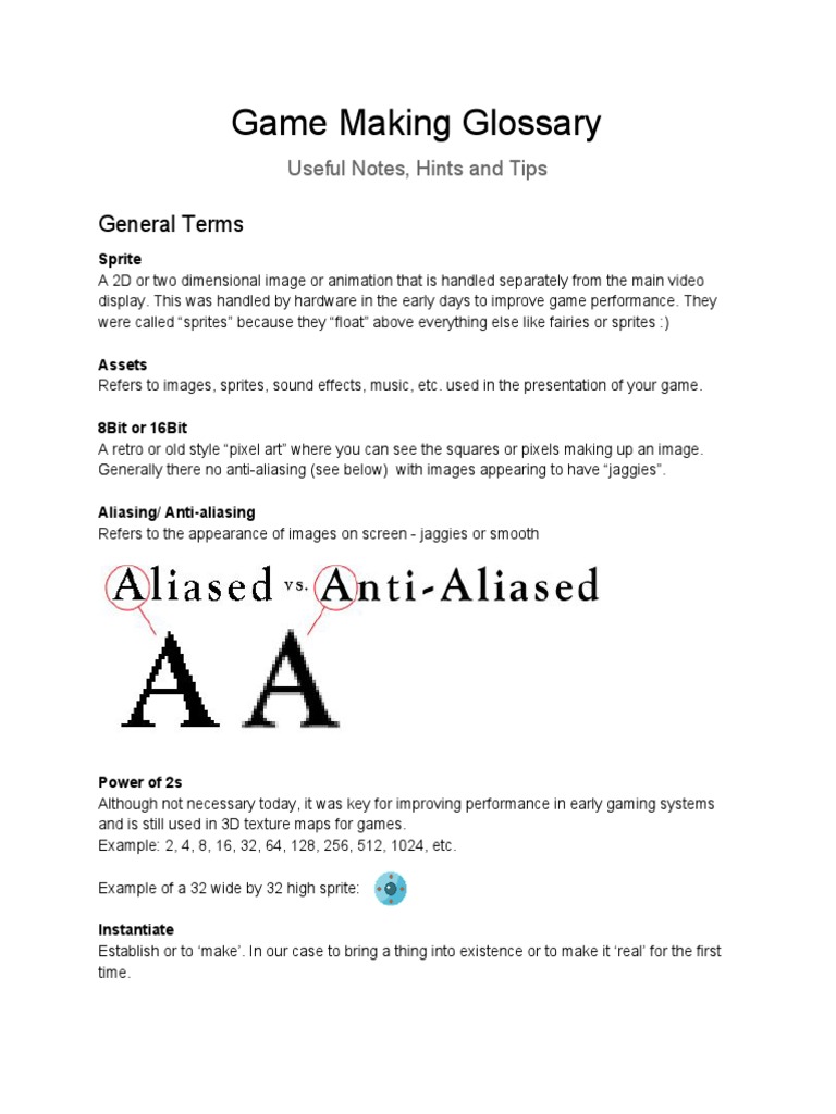 Game Maker Glossary | PDF | Object Oriented Programming | Computer ...