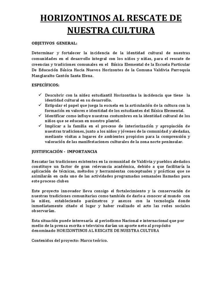 Proyecto de Cultura | PDF | Sirena | Tradiciones