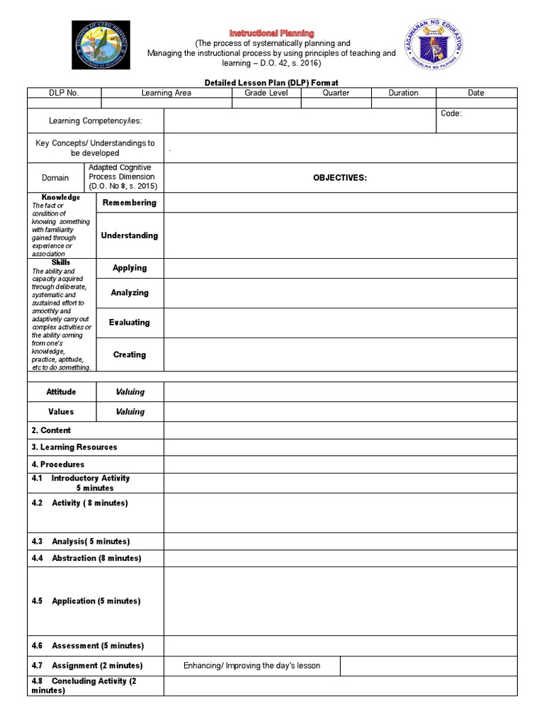 Instructional Planning Format 2 | PDF | Pedagogy | Learning