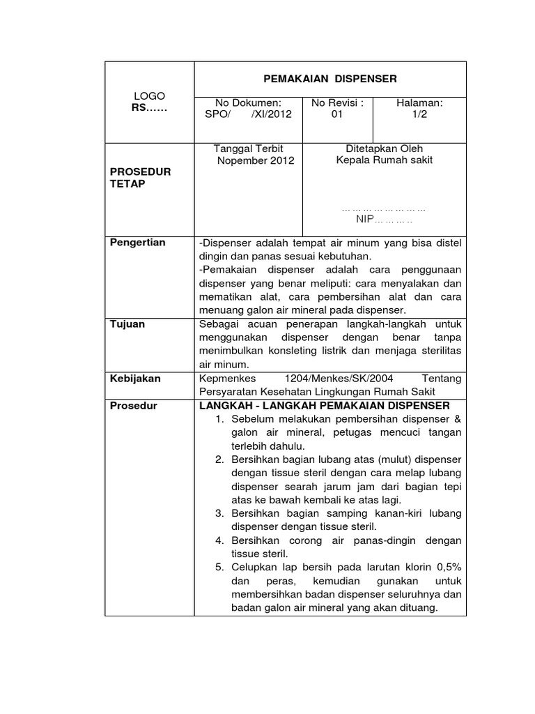 Contoh Format Spo | PDF