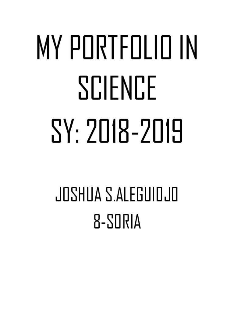 My Portfolio in Science | PDF