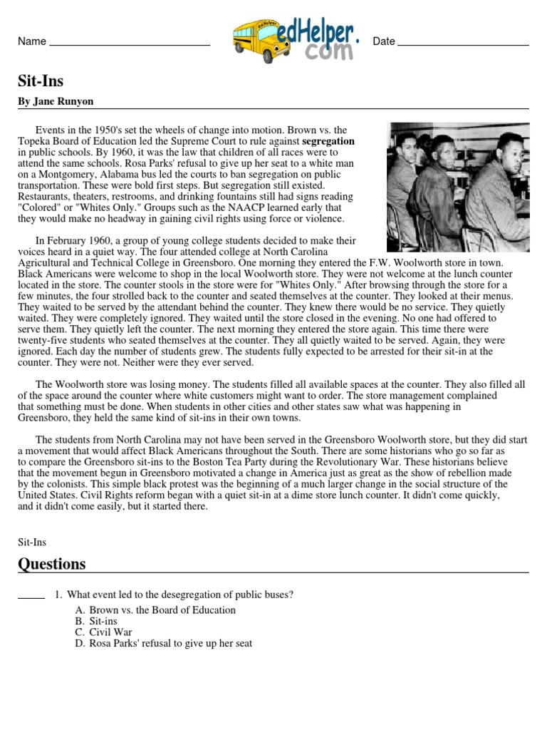 Quiet Protest Begins a Movement: The Greensboro Sit-Ins and the Dawn of ...