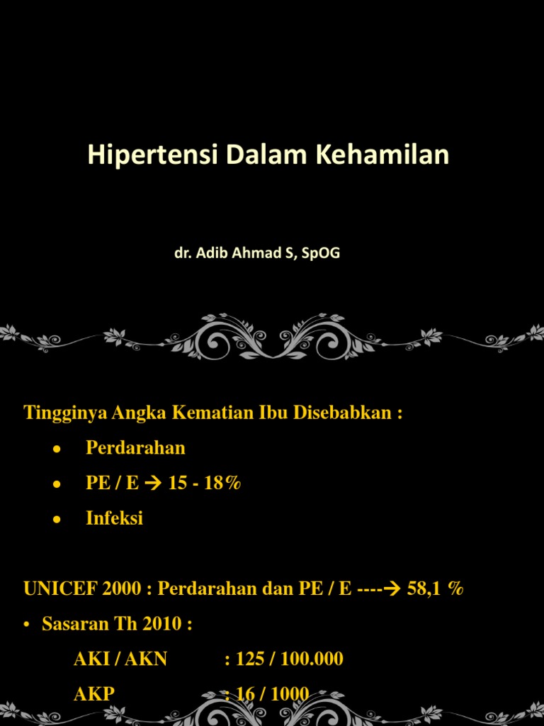 Hipertensi Dalam Kehamilan FK Unizar DR Adip | PDF | Maternal Health ...