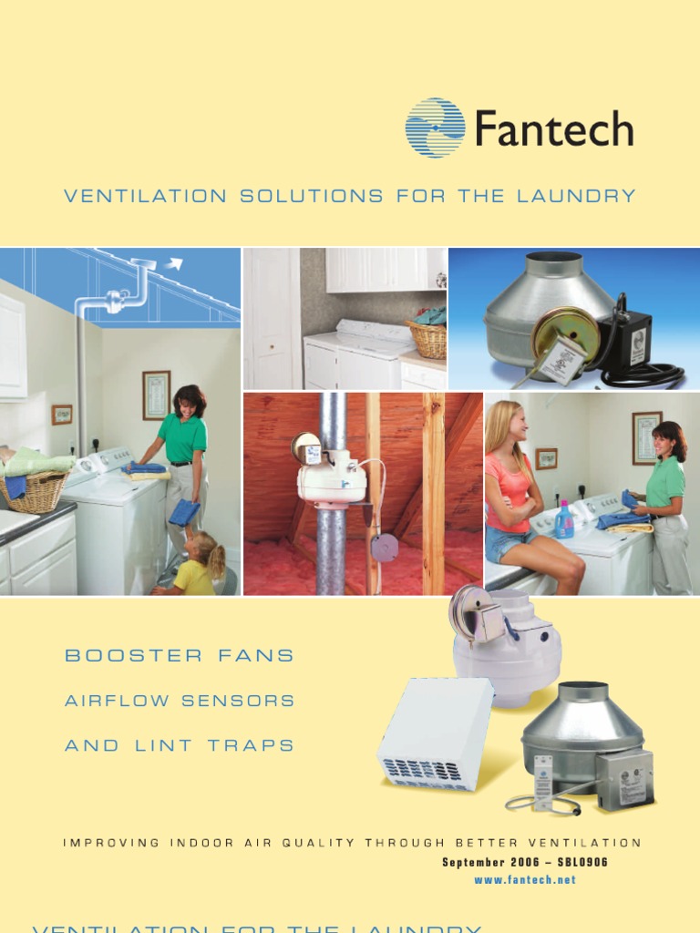 Ventilation Solutions Forthelaundry: Booster Fans | PDF | Clothes Dryer ...