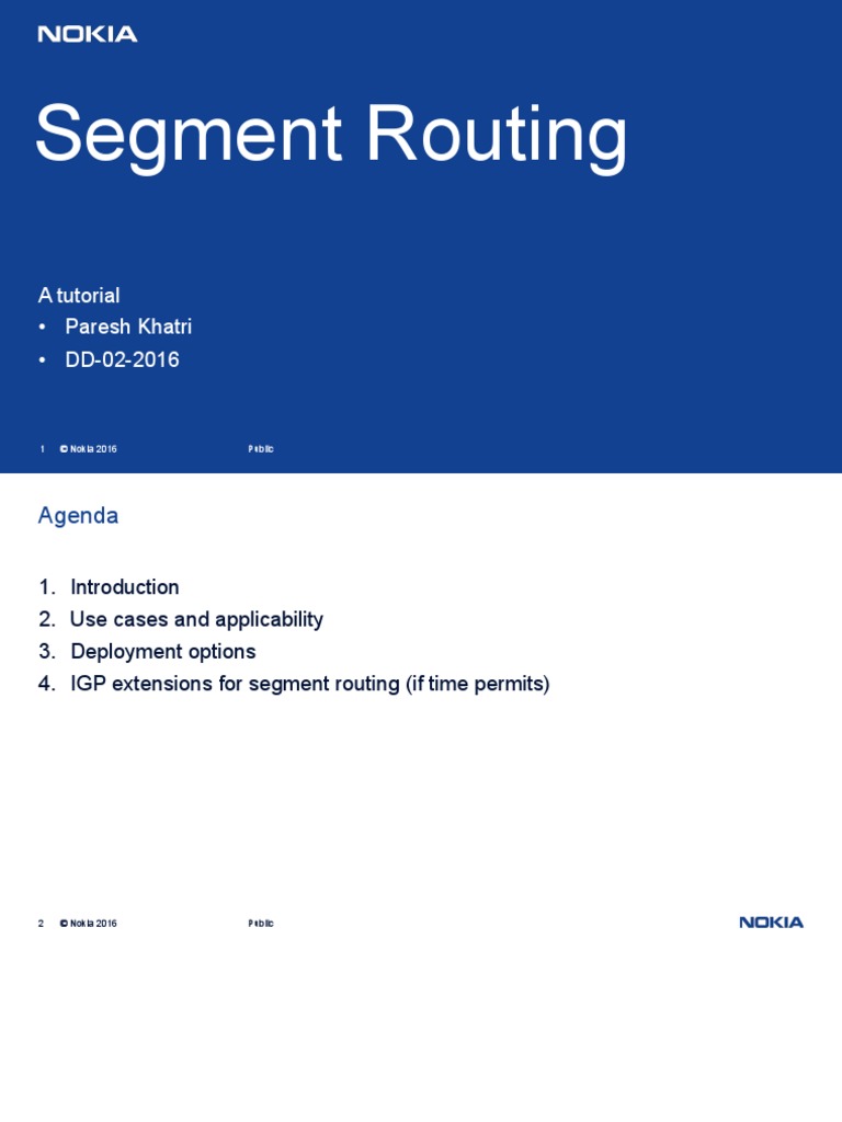 Segment Routing | PDF | Multiprotocol Label Switching | Networking Segment Routing | PDF | Multiprotocol Label Switching | Networking