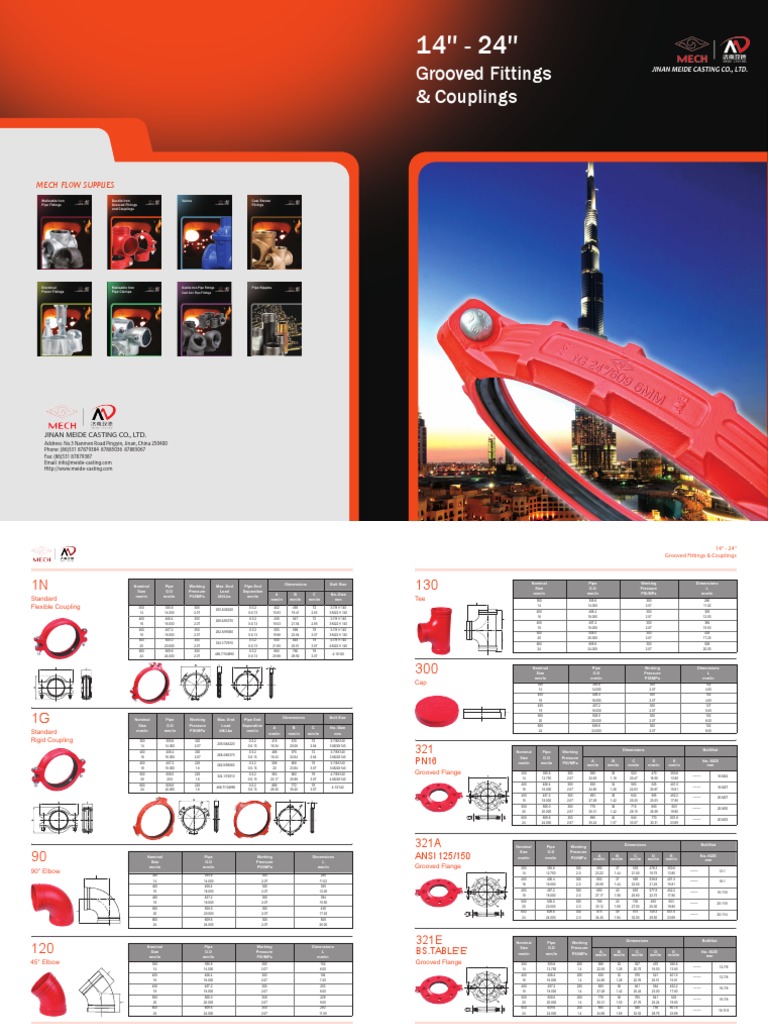 Grooved Fittings & Couplings: Mech Flow Supplies | PDF | Pipe (Fluid ...