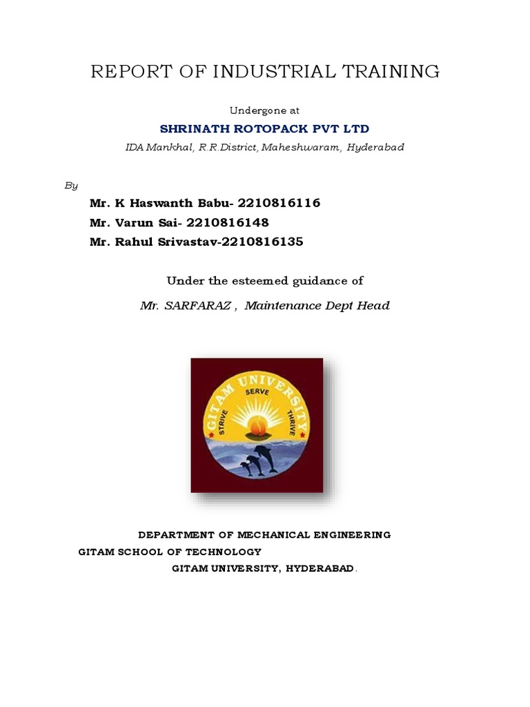 Shrinath Rotopack Report | PDF | Packaging And Labeling | Antimicrobial