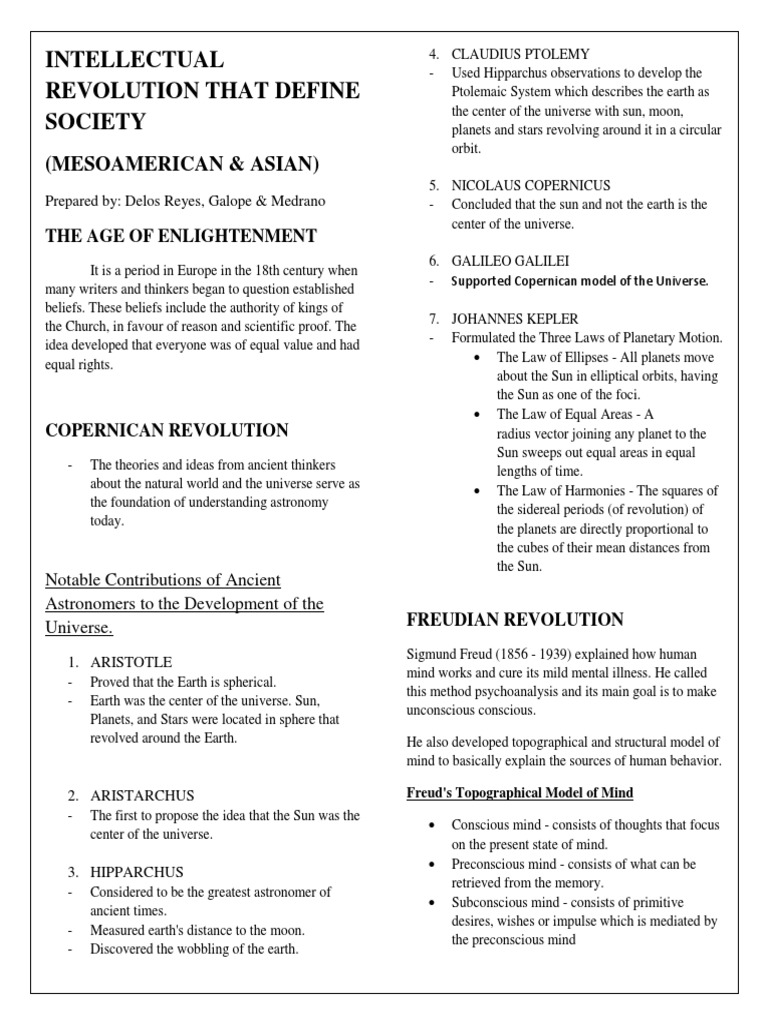Intellectual Revolution That Define Society: (Mesoamerican & Asian ...