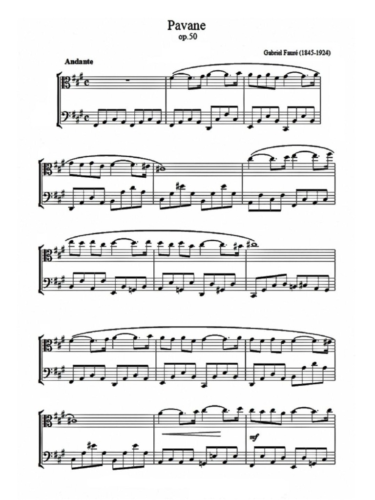 Gabriel Fauré-Pavane Op.50 (Viola & Cello) | PDF