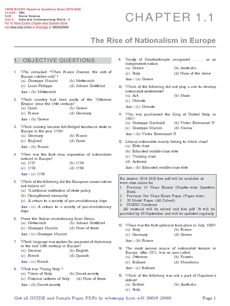 The Rise of Nationalism in Europe: An Analysis of Key Events and Forces ...