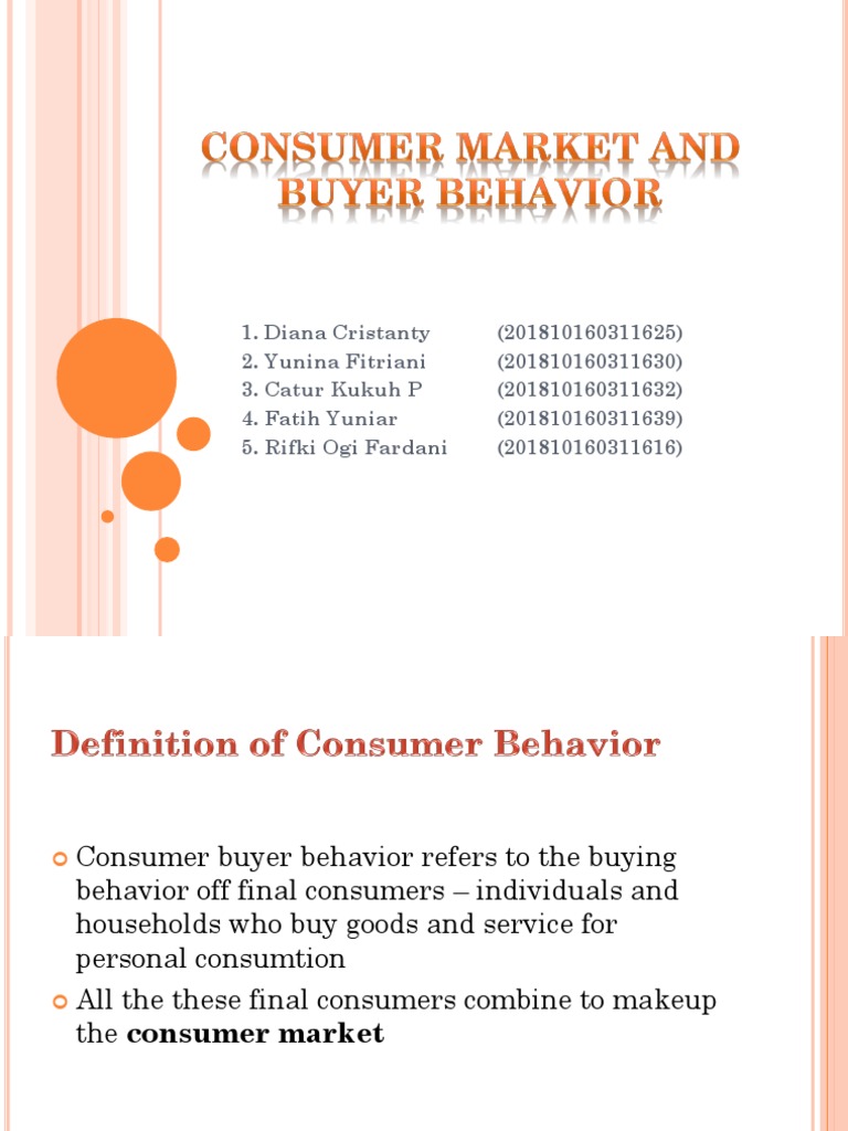 Consumer Market | PDF | Consumer Behaviour | Behavior