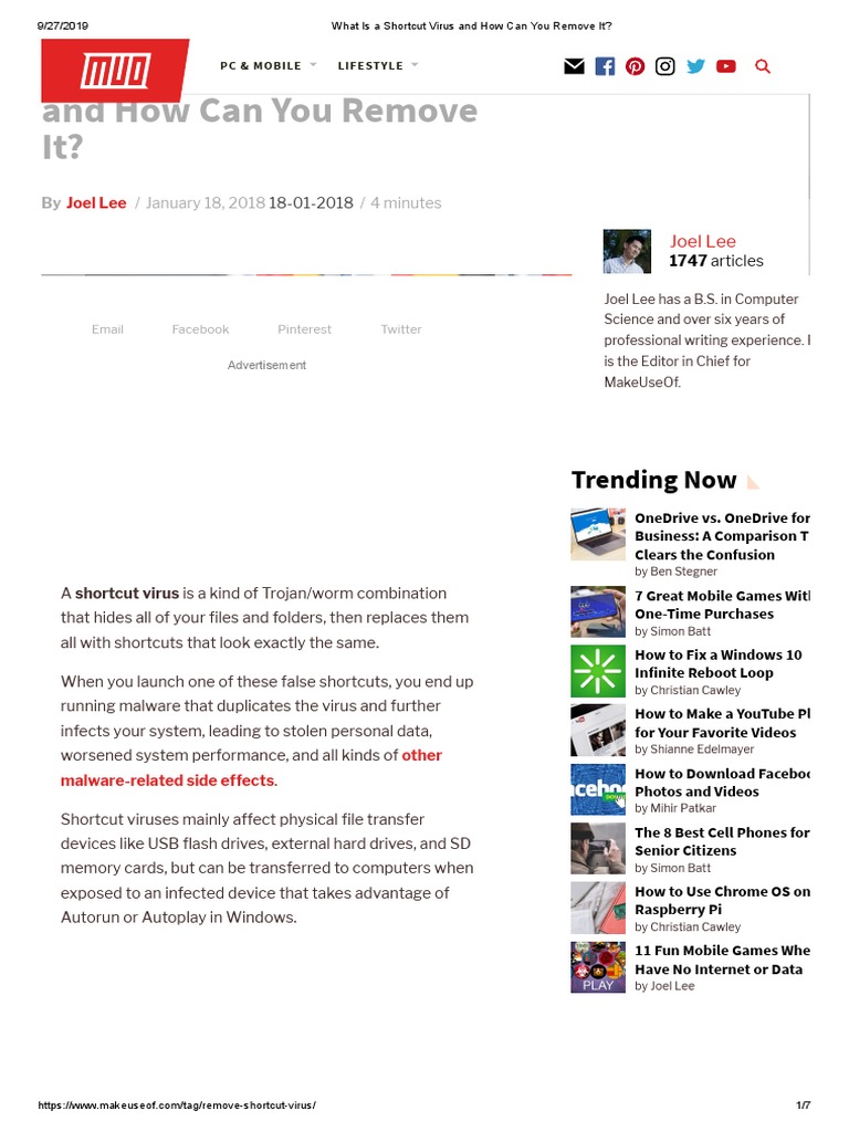 What Is A Shortcut Virus and How Can You Remove It | PDF | Antivirus ...