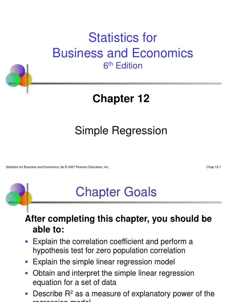 Statistics For Business and Economics: Simple Regression | Download Free PDF | Errors And ...