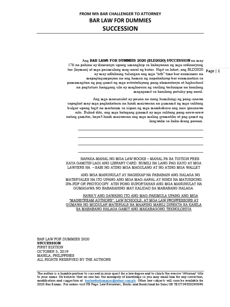 PDF Succession Sample Link | PDF