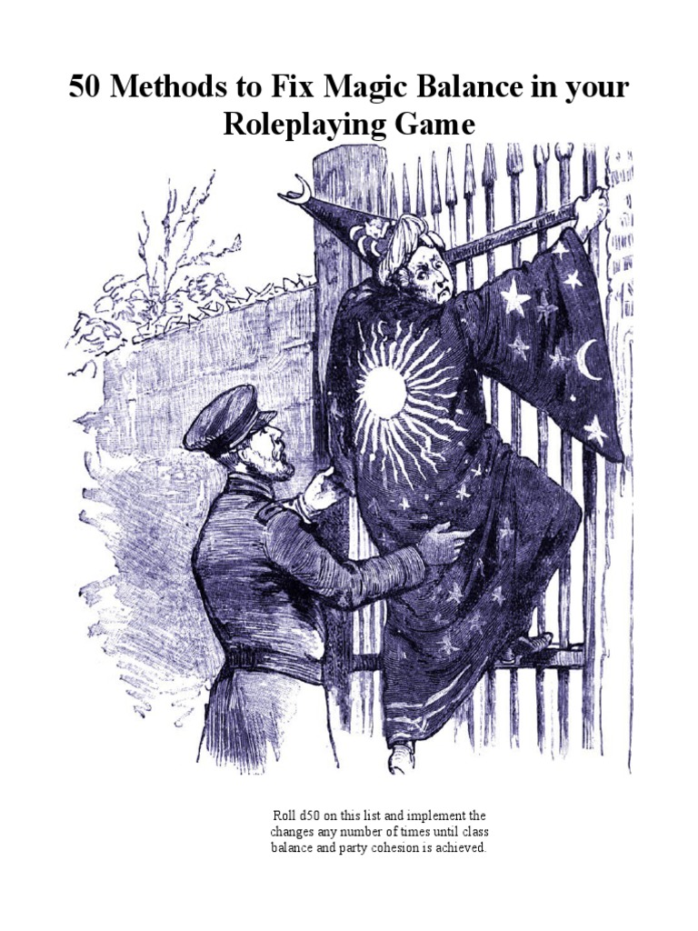 50 Methods to Fix Magic Balance in your Roleplaying Game | Leisure ...