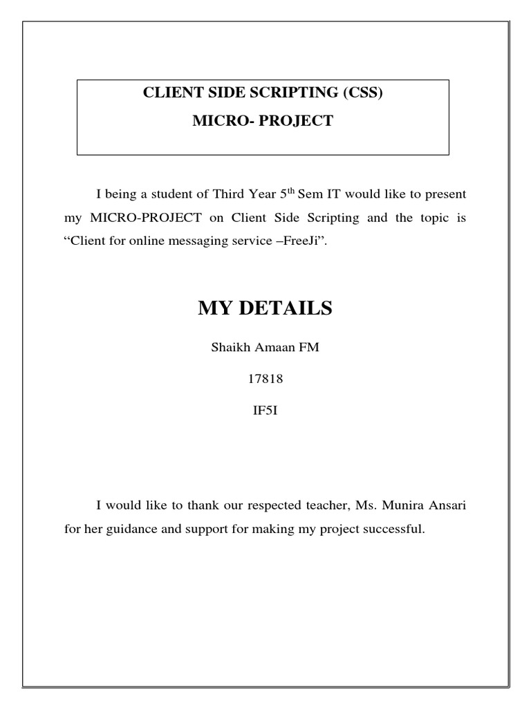 My Details: Client Side Scripting (CSS) Micro-Project | Download Free ... My Details: Client Side Scripting (CSS) Micro-Project | Download Free ...