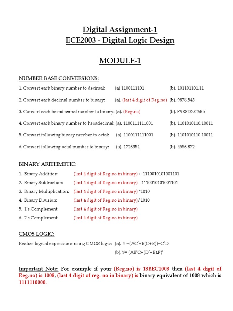 DLD Assignment - 1 | PDF | Notation | Teaching Mathematics