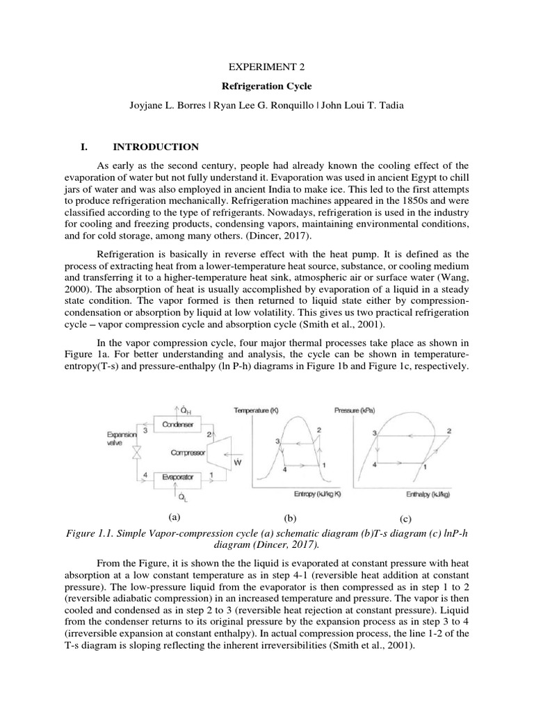 Refrigeration Cycle - Pre-Lab PDF | PDF | Refrigeration | Heat Pump