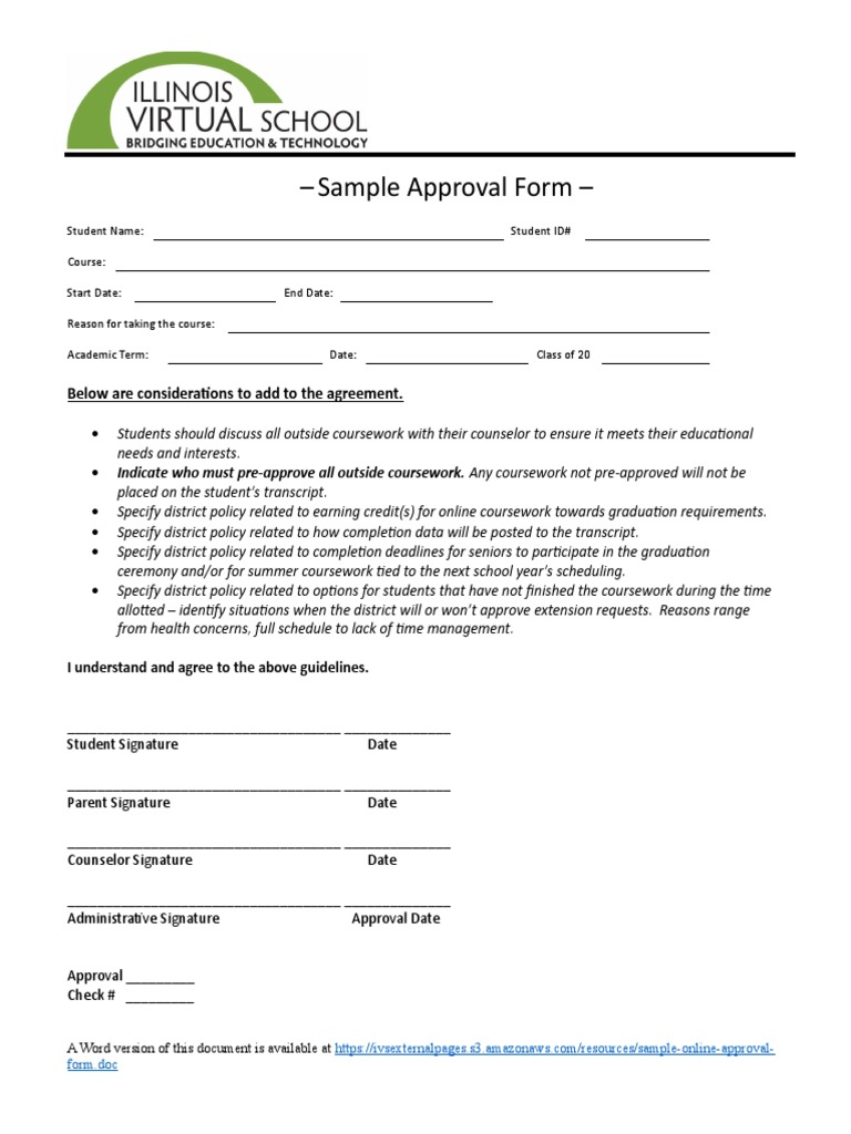 Sample Approval Form - : Below Are Considerations To Add To The ...