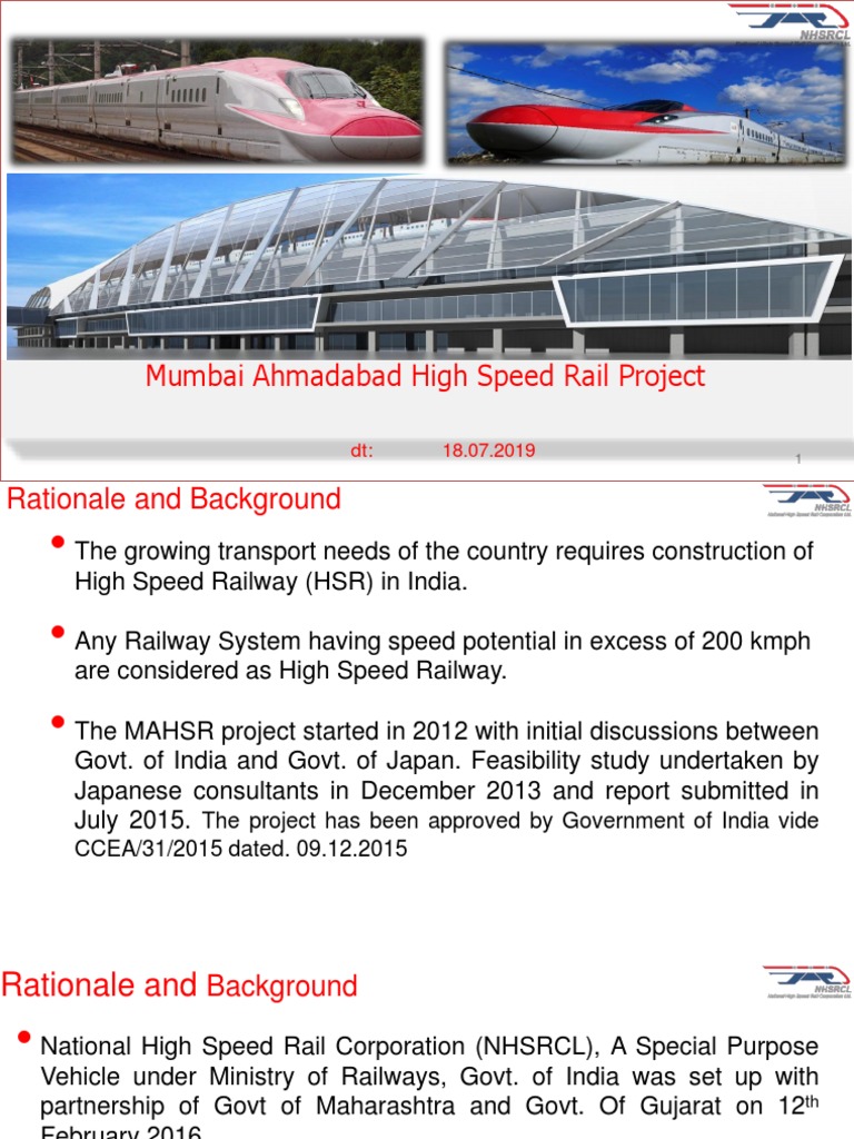 Presentation On Mumbai Ahmadabad High Speed Rail Project | PDF | Sustainable Transport ...