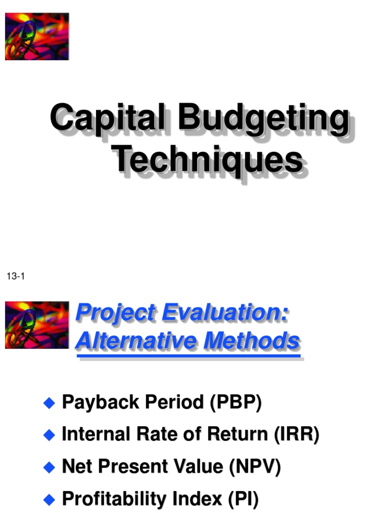 Capital Budgeting Techniques | Download Free PDF | Capital Budgeting ...