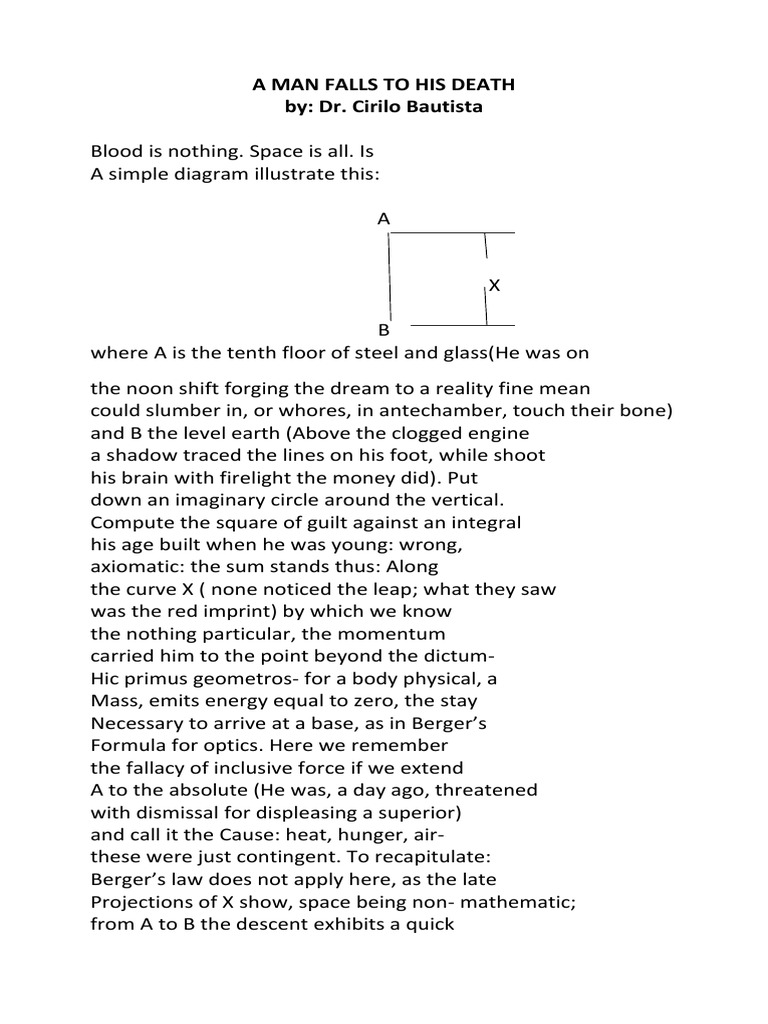 A Man Falls To His Death | PDF