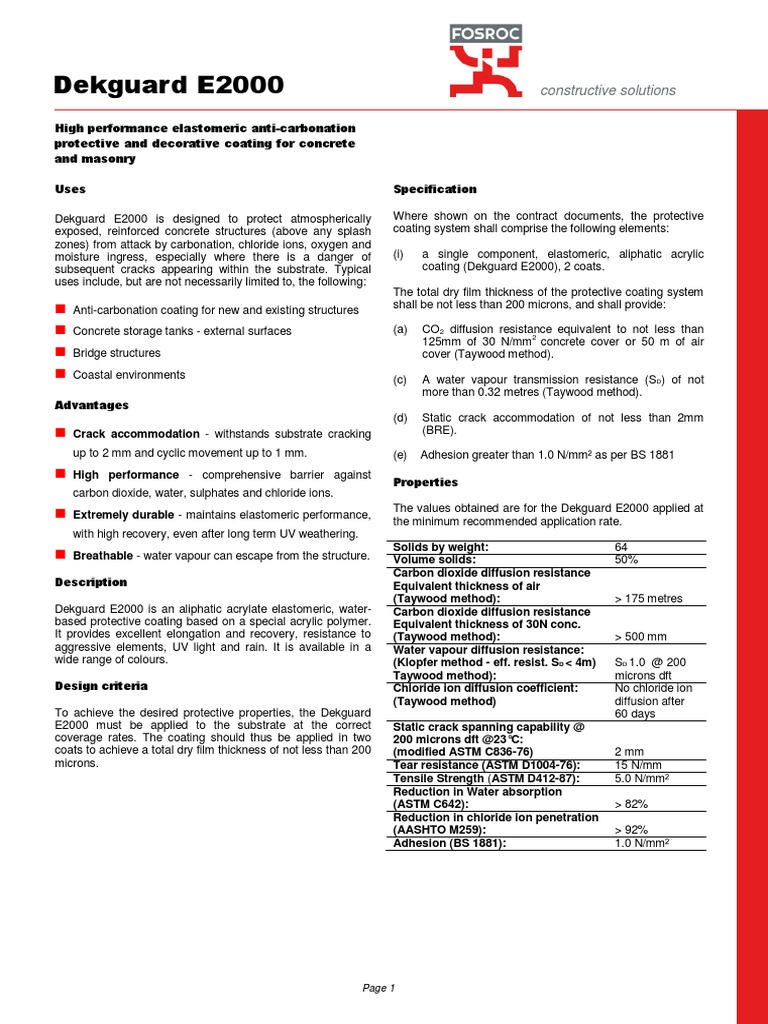 Dekguard E2000: Constructive Solutions | PDF | Concrete | Solid