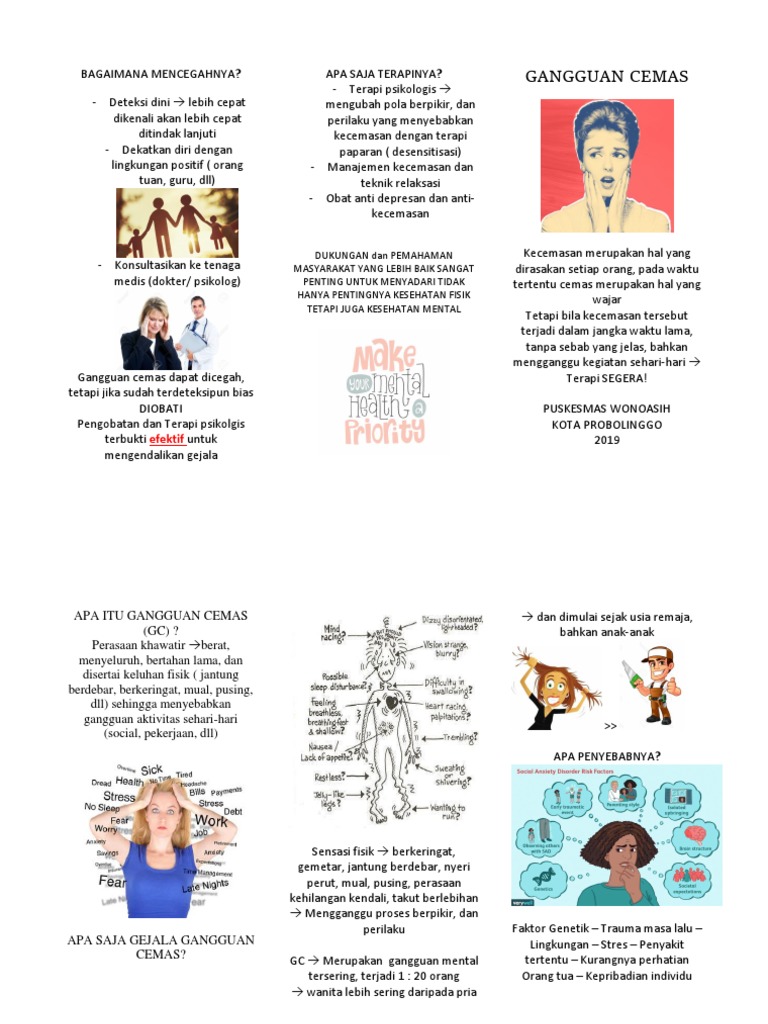 LEAFLET Penyuluhan Gangguan Cemas | PDF | Pengembangan Diri
