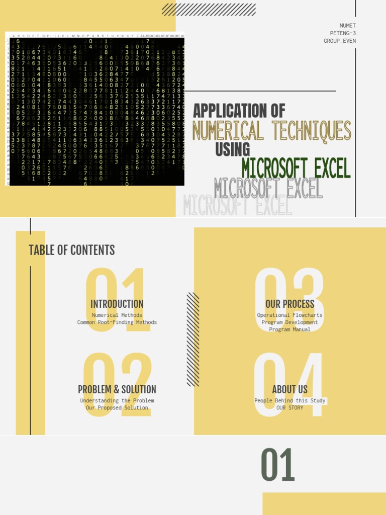 Application of Using: Numet Peteng-3 Group - Even | PDF | Numerical ...