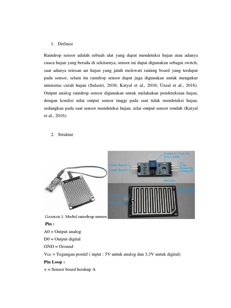 Fungsi dan Spesifikasi Sensor Hujan | PDF | Sains & Matematika | Komputer