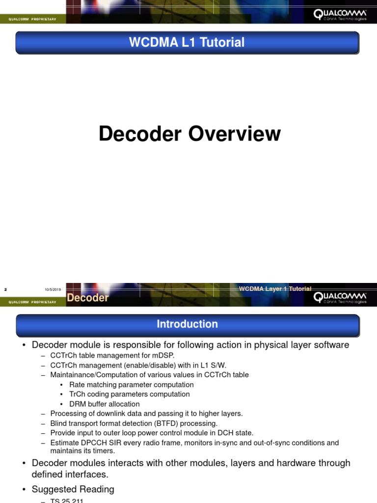 Decoder Overview | PDF | Codec | Interface (Computing)