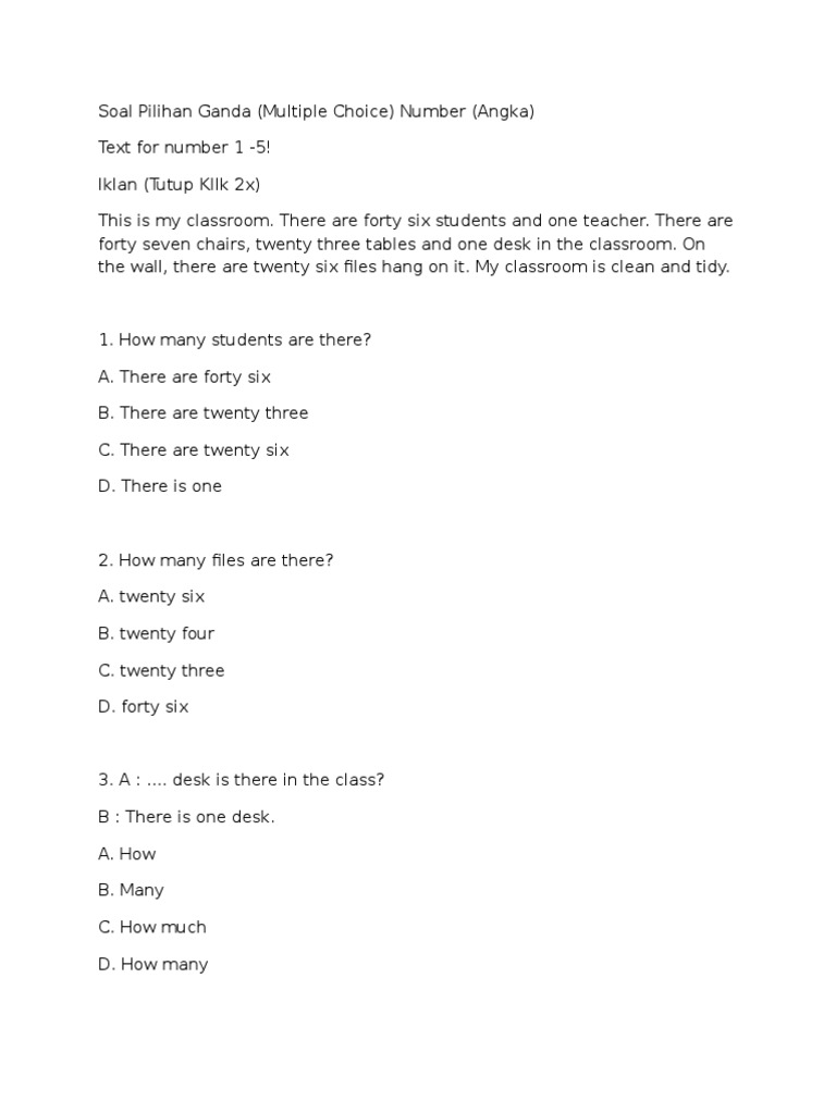 Materi Bahasa Inggris Cardinal Number | PDF