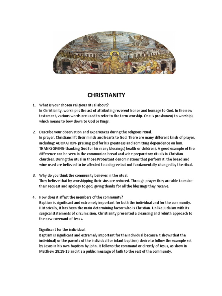 Christian Religious Rituals