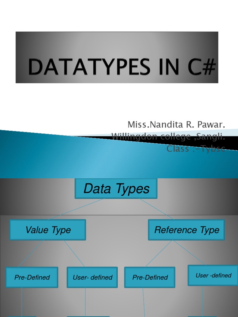 Datatypes in C# | PDF | Data Type | Variable (Computer Science)