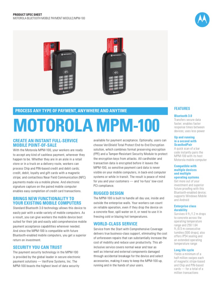 Motorolla | PDF | Smart Card | Emv
