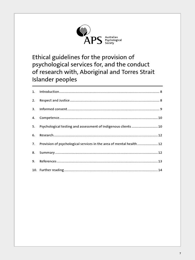 Ethical Guideline ATSI | PDF | Indigenous Australians | Psychological Evaluation