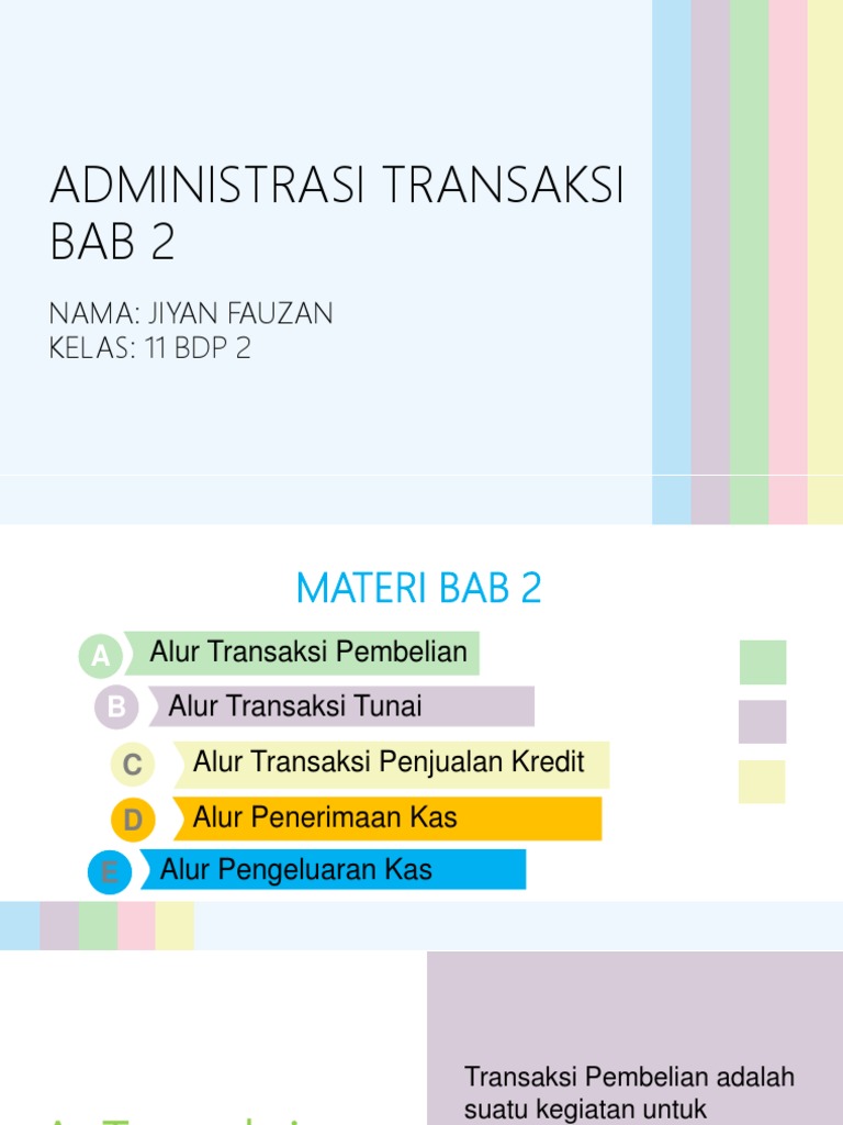 Administrasi Transaksi Bab 2: Nama: Jiyan Fauzan Kelas: 11 BDP 2 | PDF ...