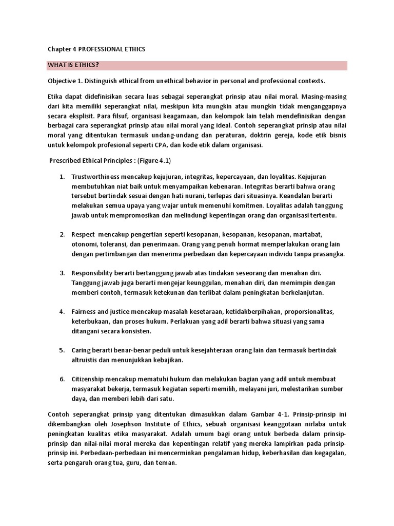 Chapter 4 Professional Ethics | PDF