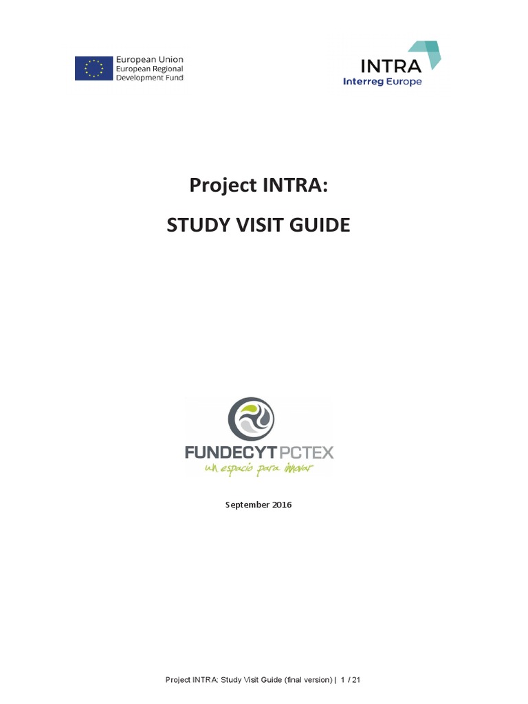 Project INTRA: Study Visit Guide: September 2016 | PDF ...