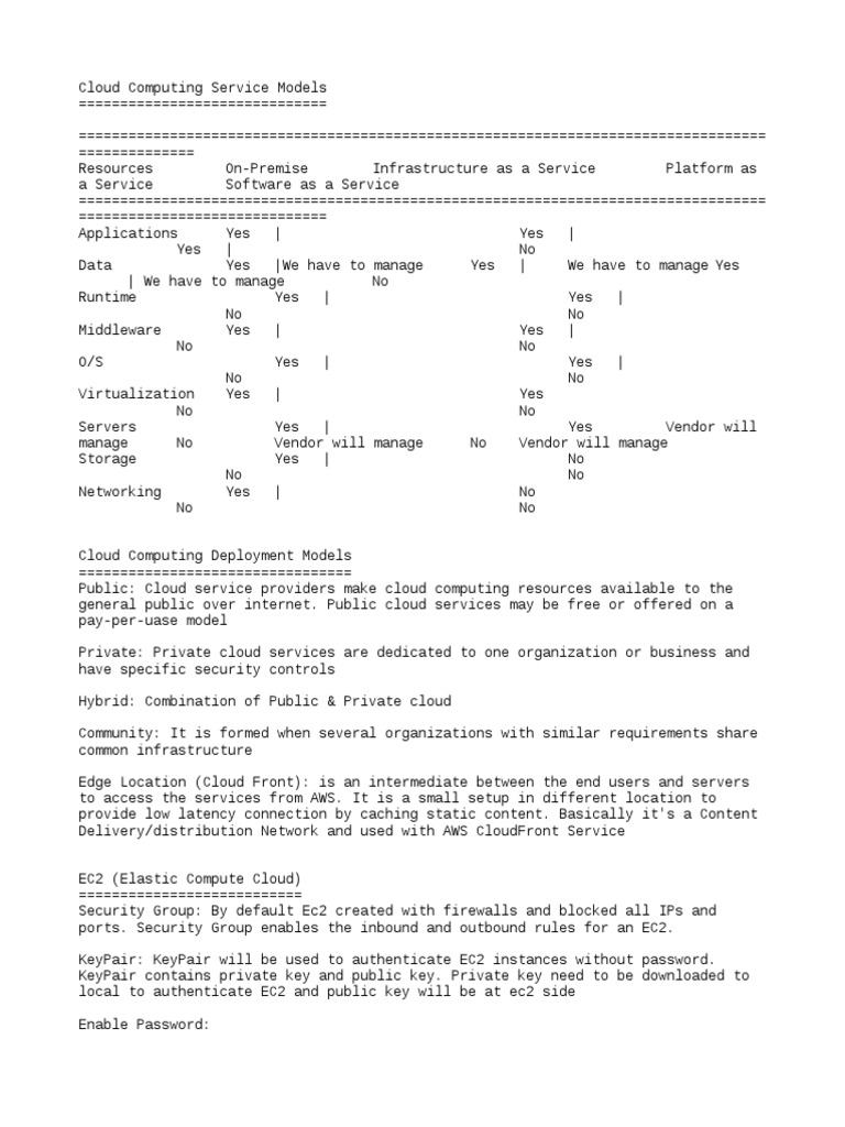 Aws Notes | PDF | Cloud Computing | Computer Data