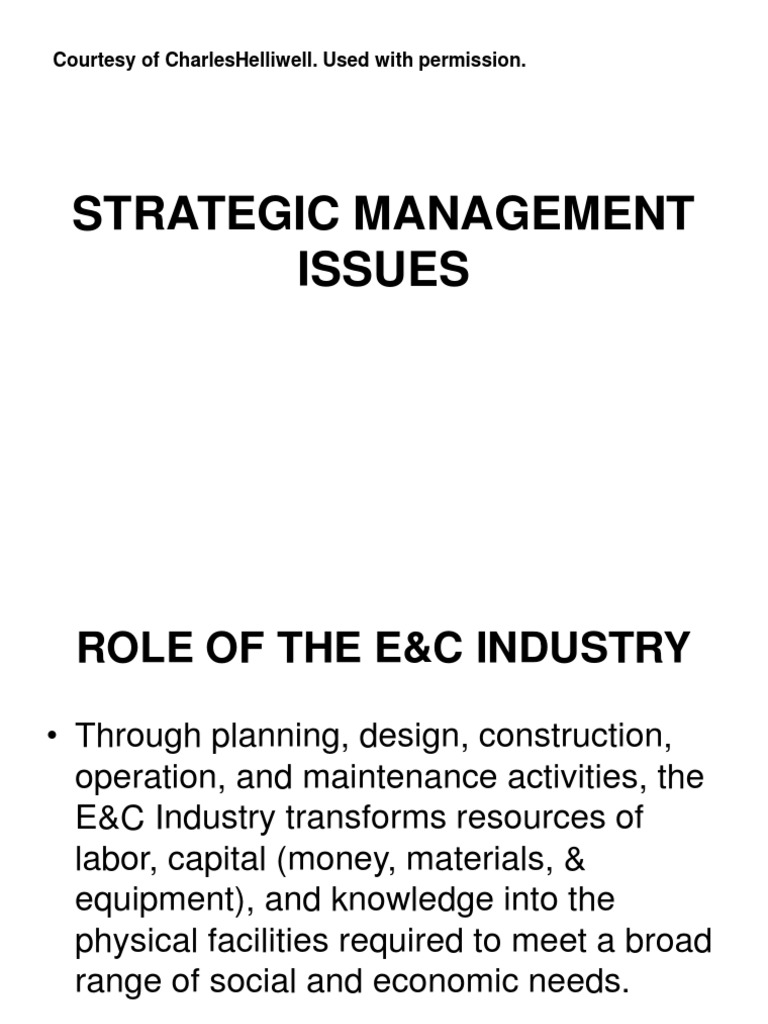 Strategic Management Issues: Courtesy of Charleshelliwell. Used With ...