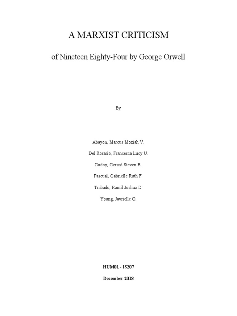 Literary Critique Paper Sample Format | PDF | Marxism | Karl Marx