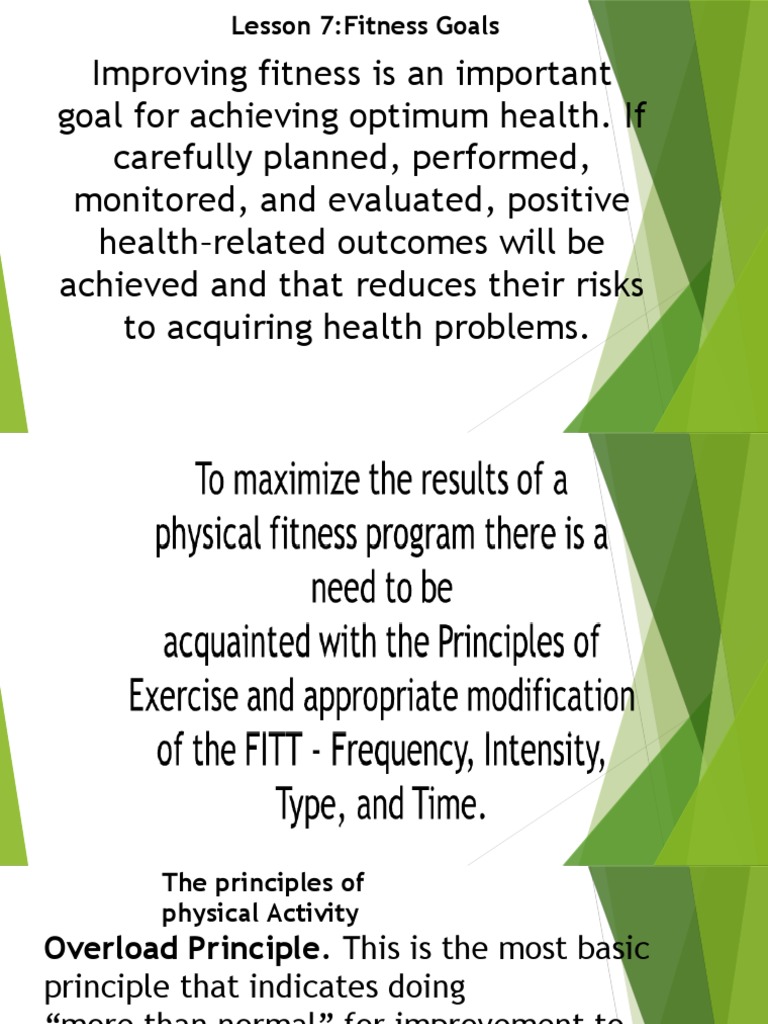 Achieving Fitness Goals through the Principles of Physical Activity ...