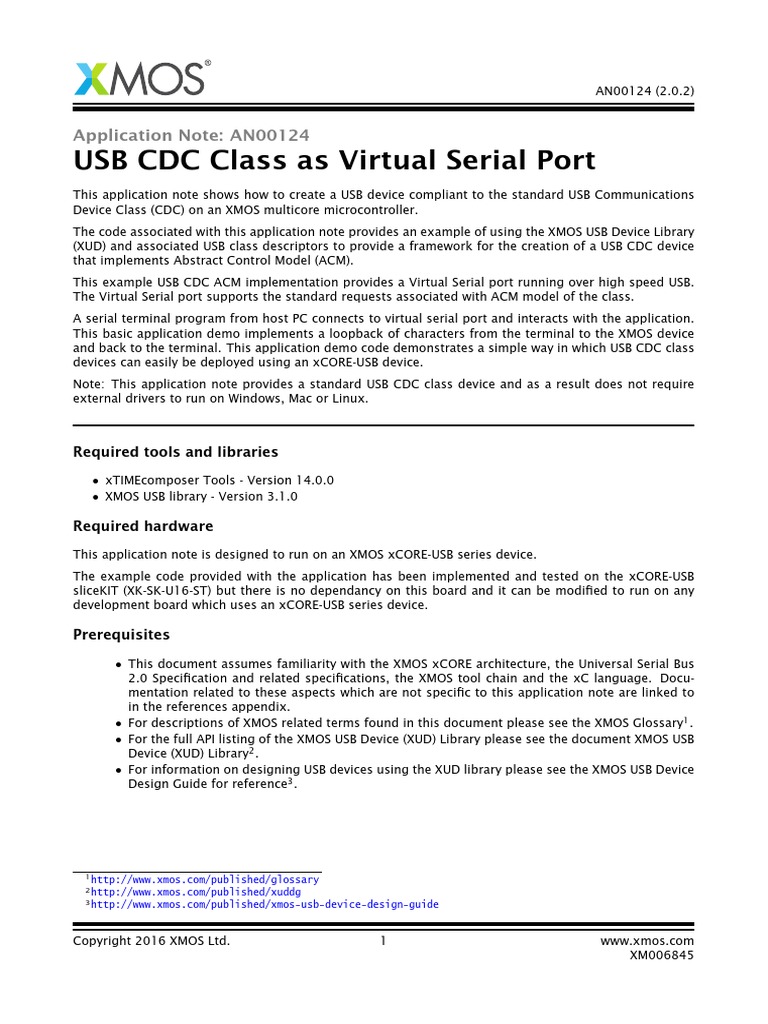 USB CDC Class As Virtual Serial Port | PDF | Usb | Application Programming Interface