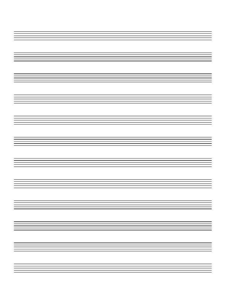 Blank Stave - Manuscript Paper | PDF
