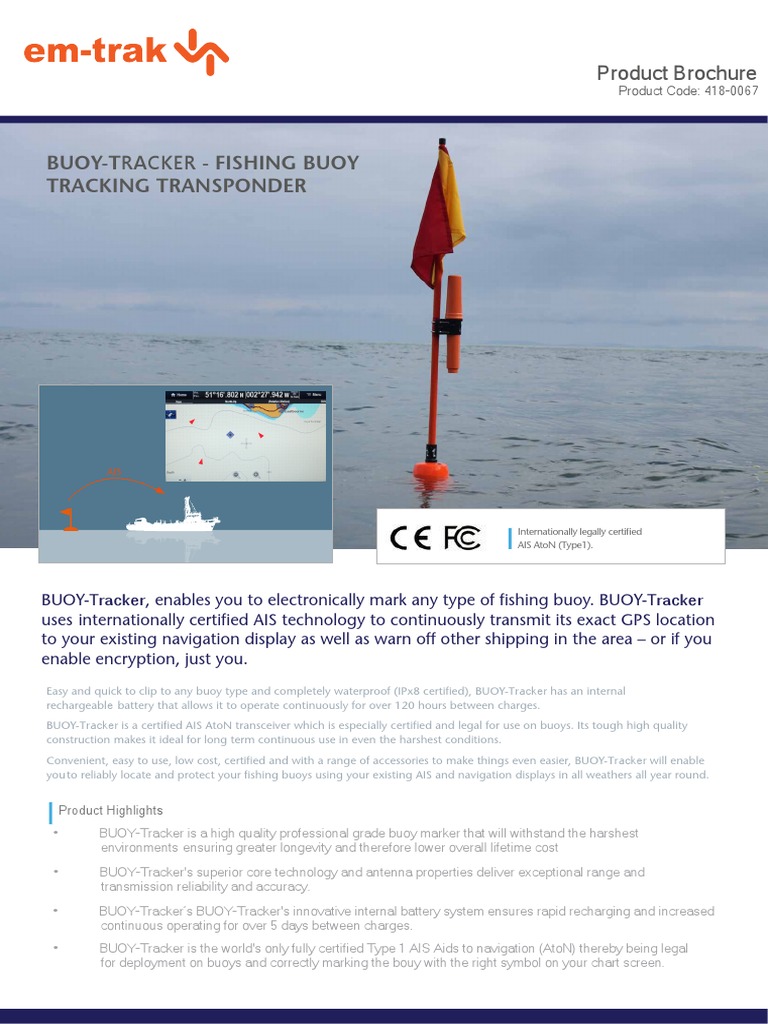 BUOY Tracker Fishing Buoy Tracking Transponder Datasheet 1 | PDF ...