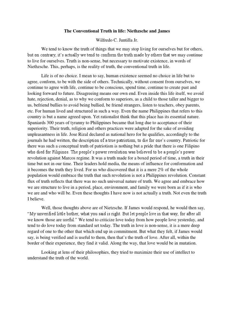 The Conventional Truth | PDF | Truth | Psychological Concepts