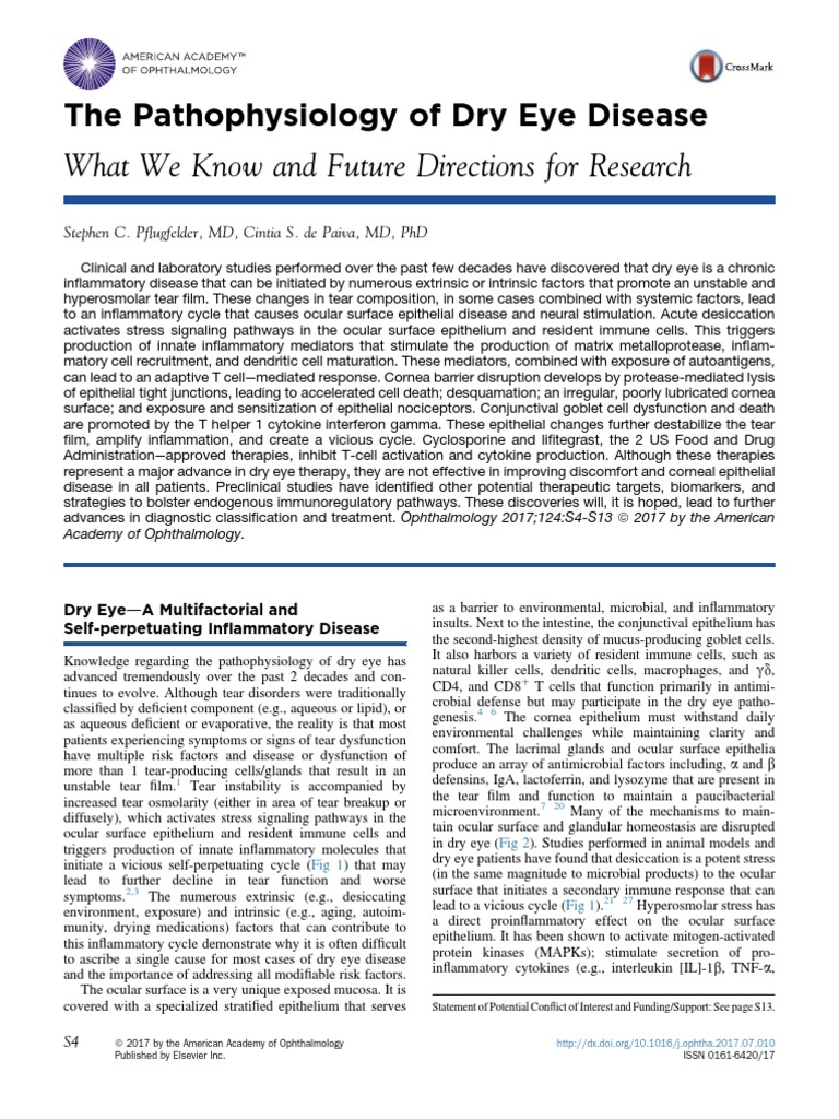 Dry Eye Disease Pathophysiology: A Multifactorial and Self-perpetuating ...